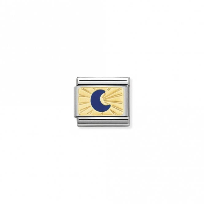 Nomination Gold Moon Blue Charms, 030284/43